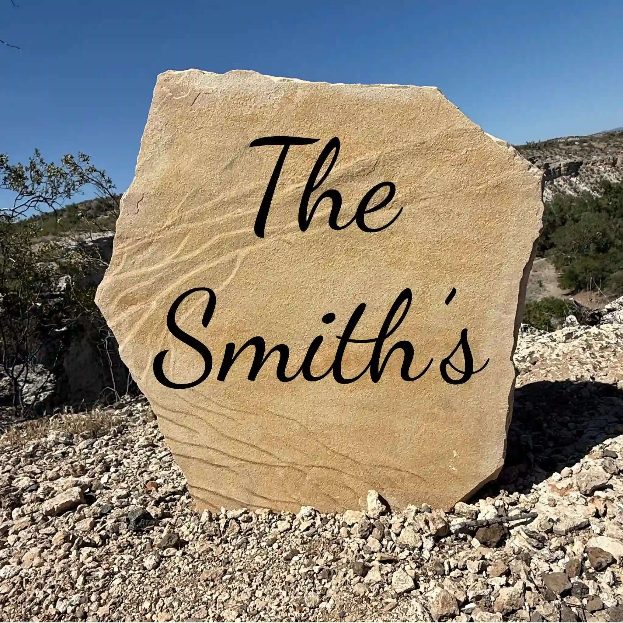 Engraved Name Stone – Personalized Outdoor Decor – craftedstones